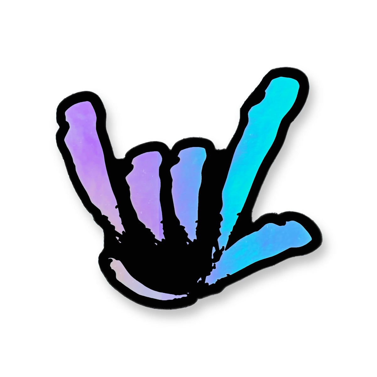 HALOGRAPHIC ILY SIGN STICKERS – ByMara