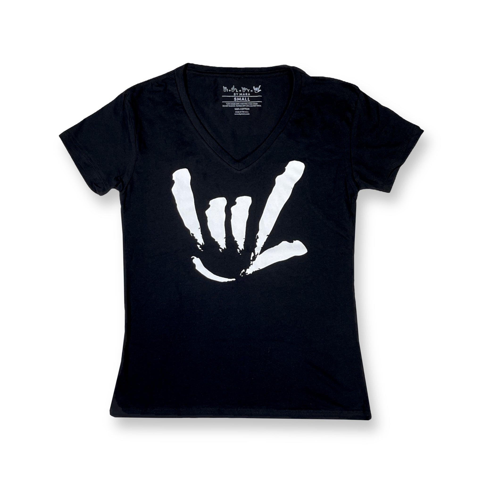 WOMEN ILY SIGN V-NECK TEE – ByMara